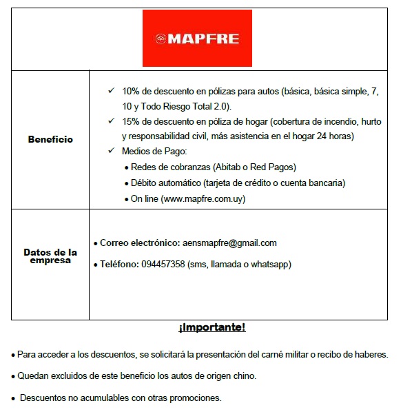 Mapfre Seguros | Ministerio de Defensa Nacional