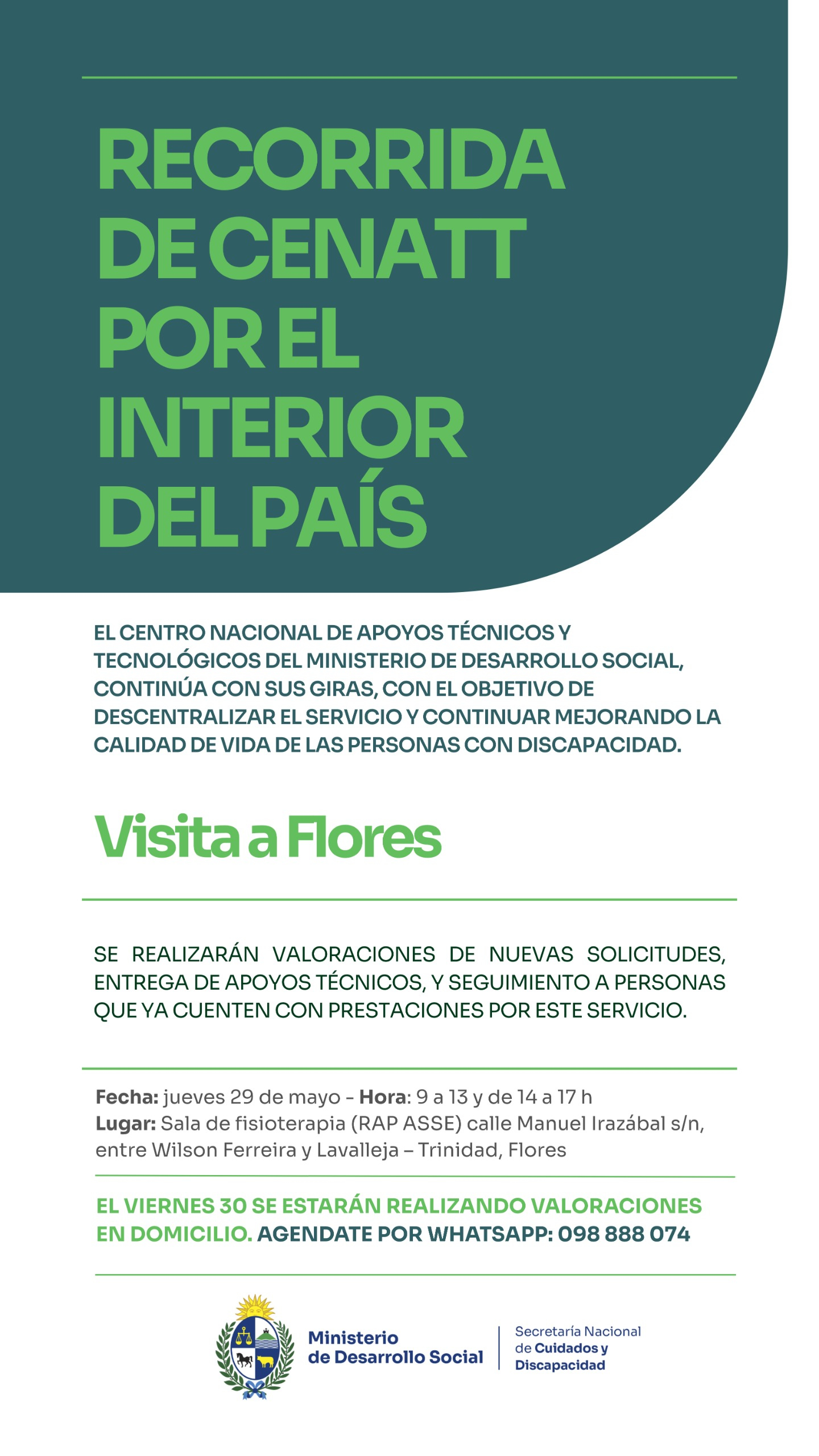 Recorrida de Cenatt en el interior | Ministerio de Desarrollo Social