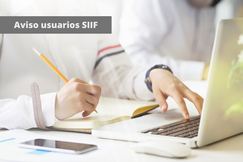 SIIF: aviso de inactividad y uso de nueva versión | MEF