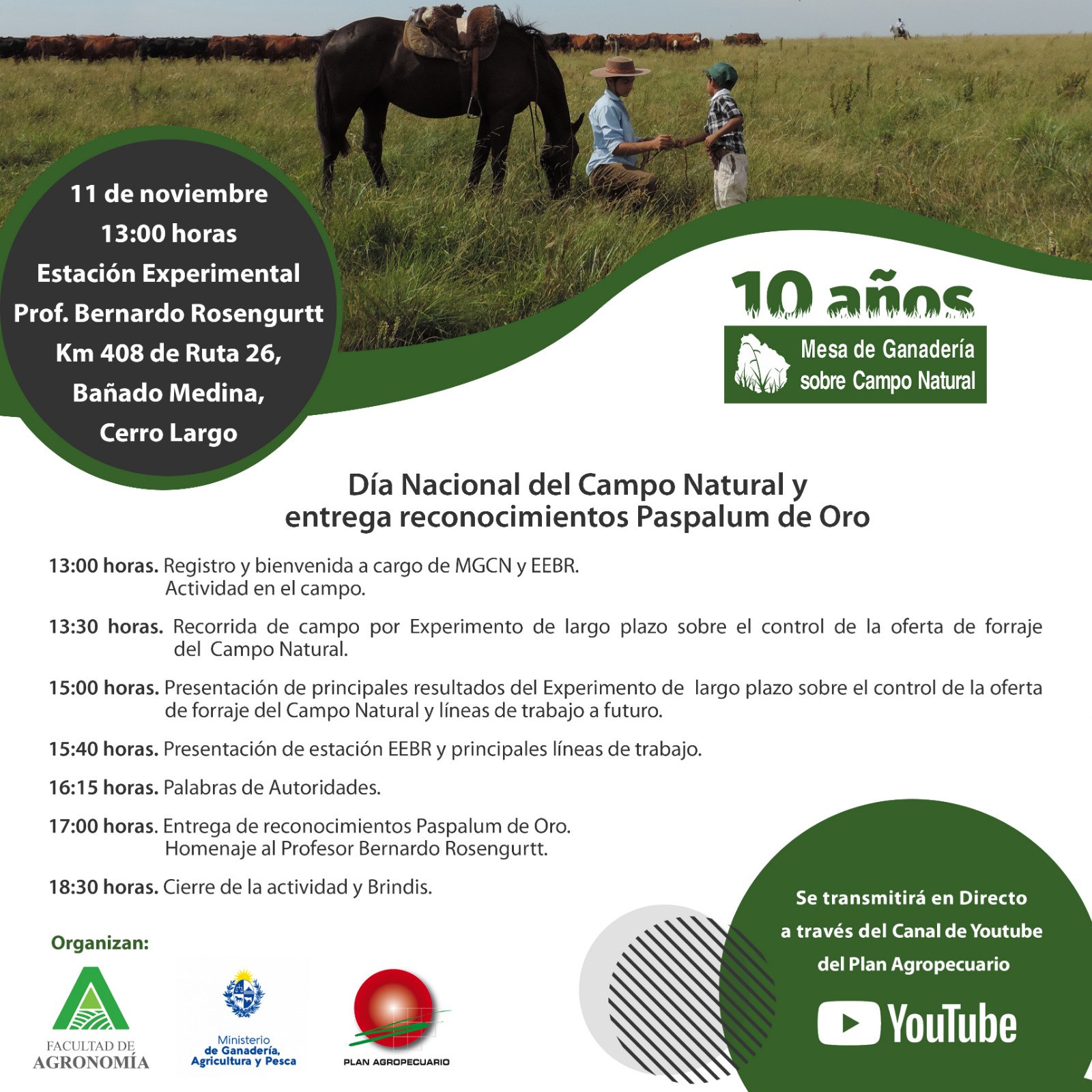 Día Nacional del Campo Natural Celebración y ceremonia “Paspalum de oro ...