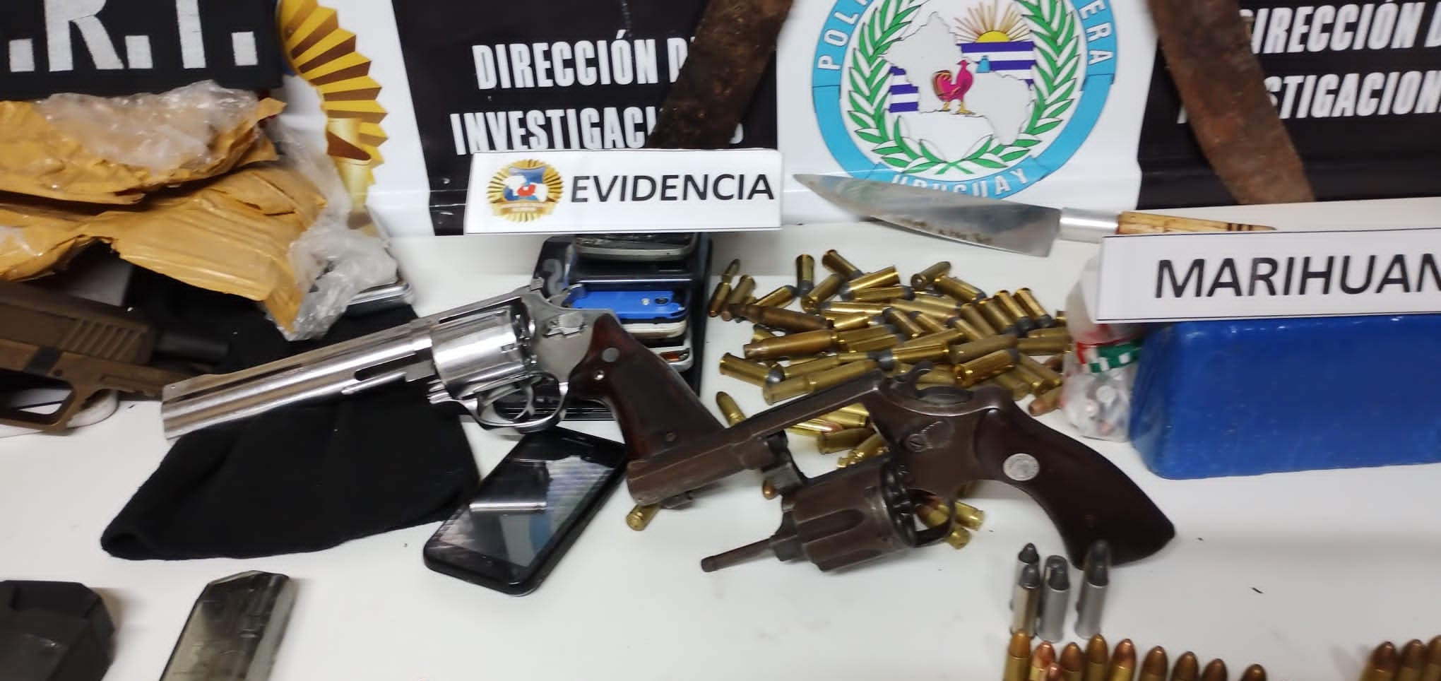 Incautan armas de fuego, municiones y drogas tras allanamientos en Rivera | Ministerio del Interior