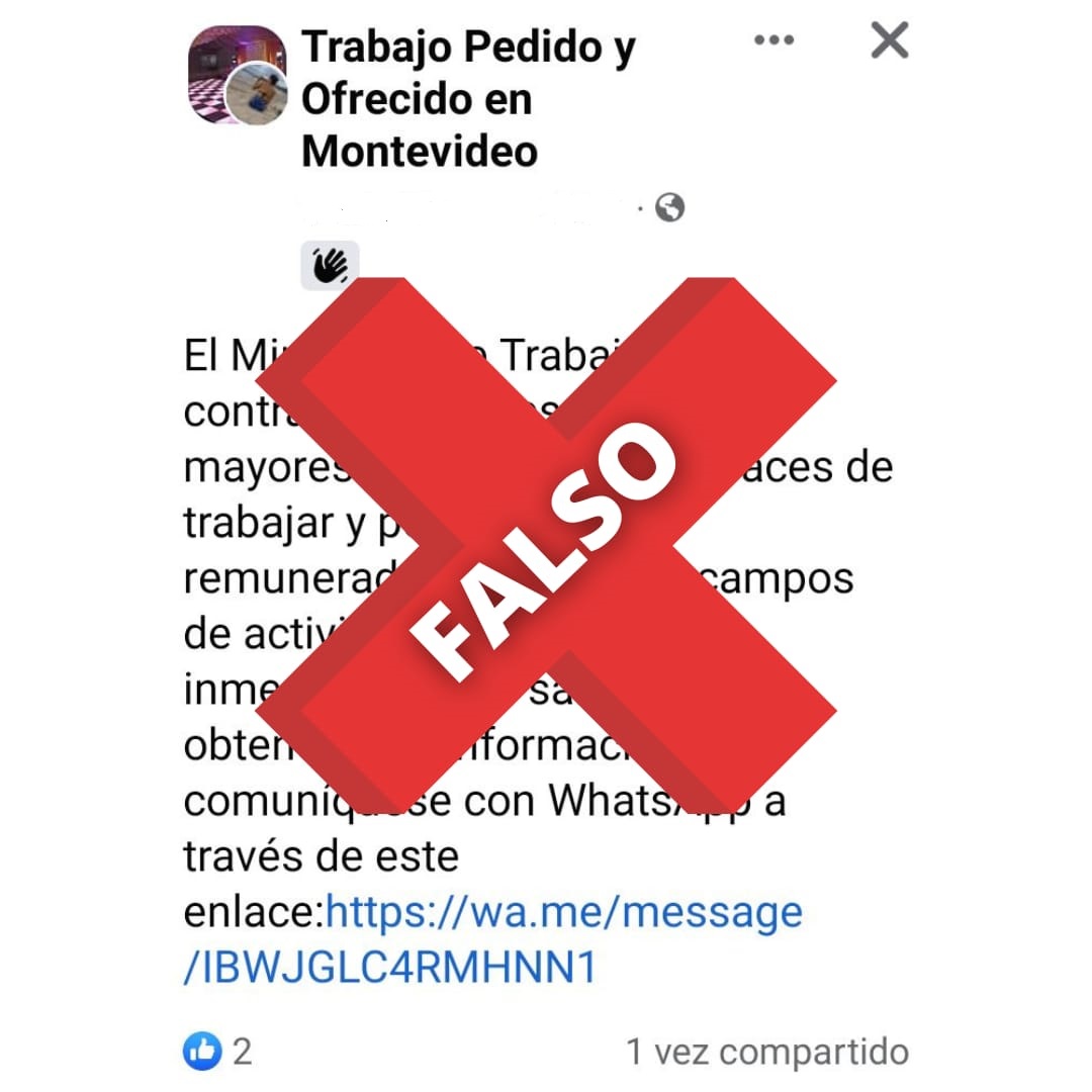 Información sobre llamado laboral falso que circula en redes sociales ...
