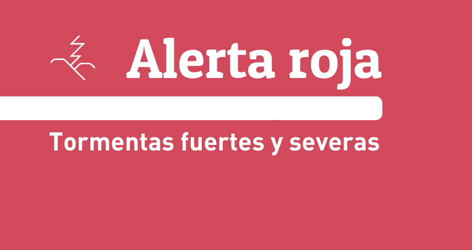 Se emitió alerta roja por tormentas fuertes y severas | SINAE